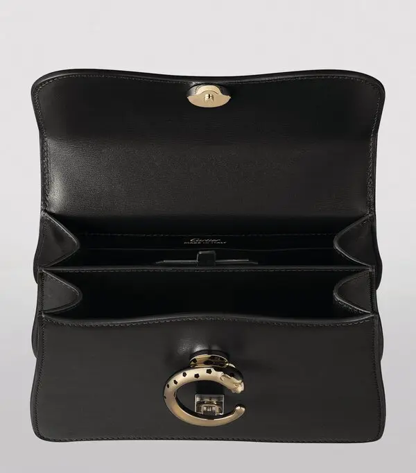 Cartier Leather Mini Panthère De Top-handle Bag