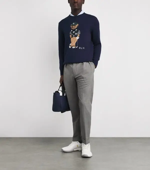 Rlx Ralph Lauren Cotton-blend Polo Bear Sweater