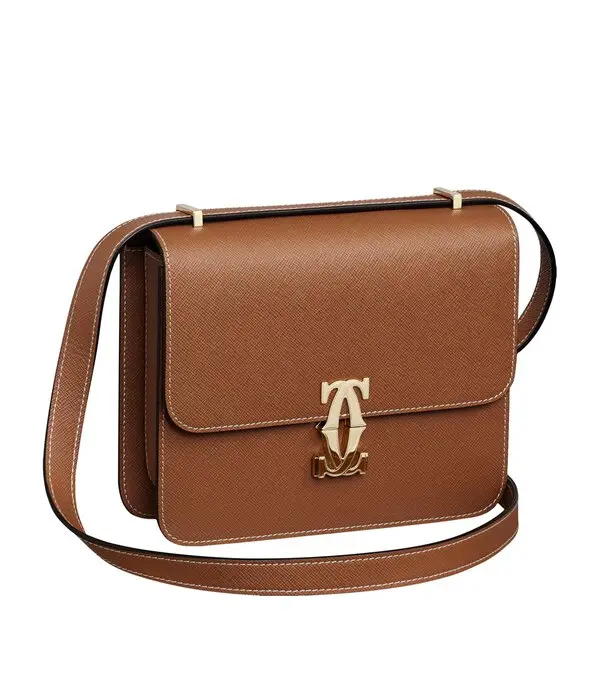 Cartier C De Mini Calfskin Shoulder Bag