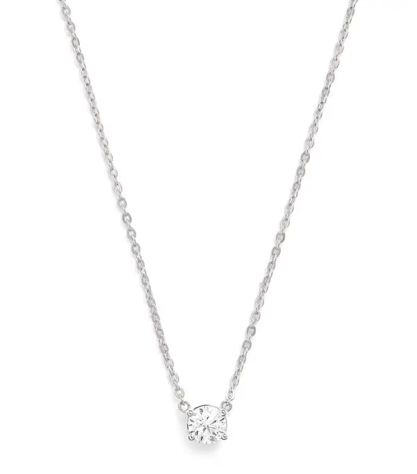 Harrods Gold And Diamond Pendant Necklace - White