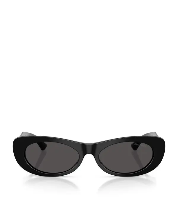 JIMMY CHOO Oval Sunglasses - Black
