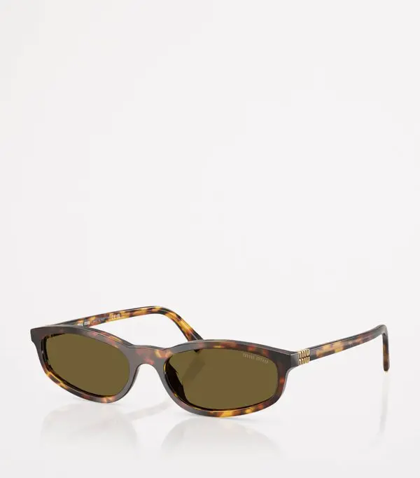 Miu Miu Acetate Oval Sunglasses