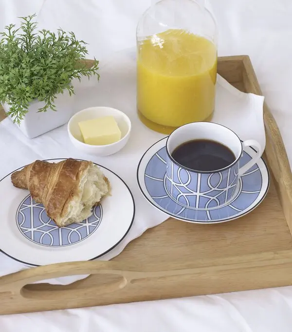 O.W.LONDON Loop Tea Plate - Blue