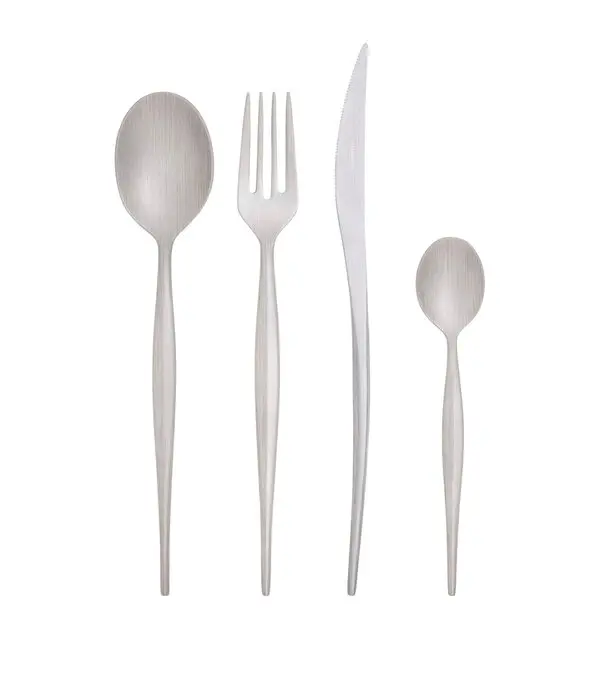 BUGATTI Satin Stainless Steel Natura 24-piece Cutlery Set - Metallic