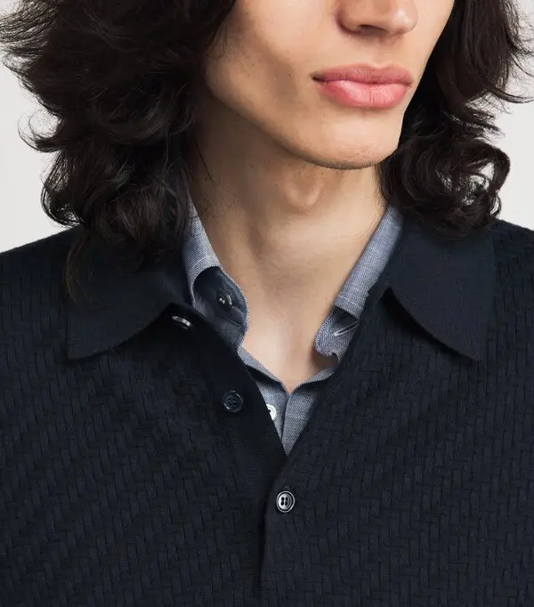 Brioni Cotton-silk-cashmere Polo Shirt
