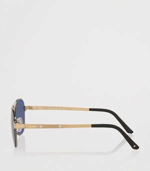 Cartier Rectangular Aviator Sunglasses