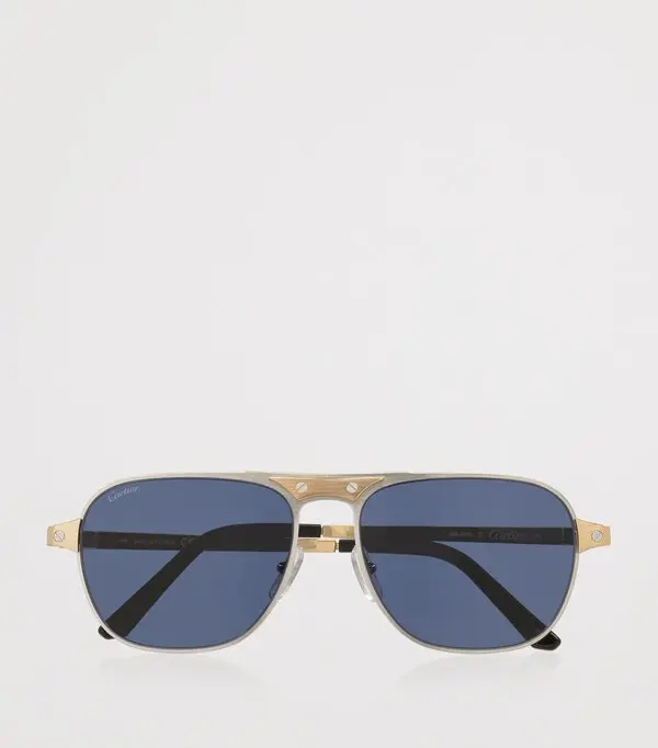 Cartier Rectangular Aviator Sunglasses