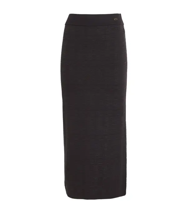 Agnona Wool-blend Knit Midi Skirt