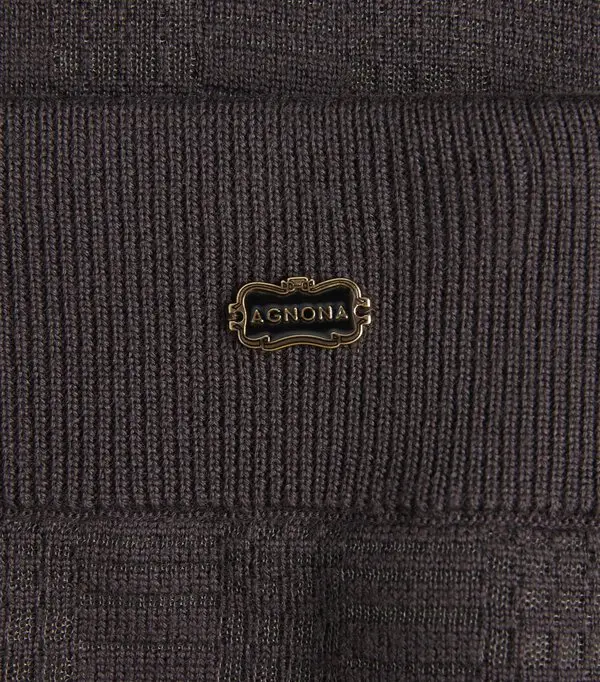 Agnona Wool-blend Knit Midi Skirt