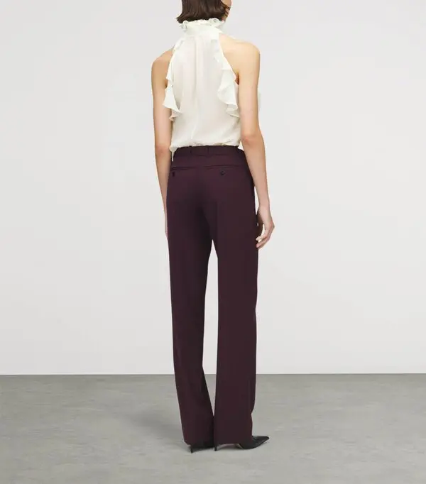 Alexander McQueen Silk Ruffle Blouse - Nude