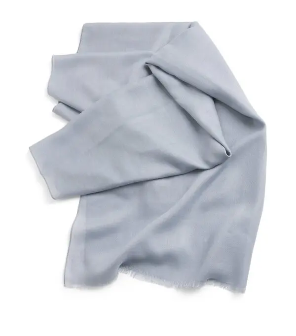 Agnona Cashmere Shawl Scarf - Blue