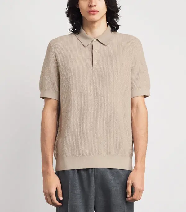 Vince Wool-blend Jacquard Polo Shirt