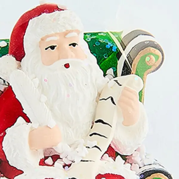 MACKENZIE-CHILDS Check It Out Teapot Snowglobe