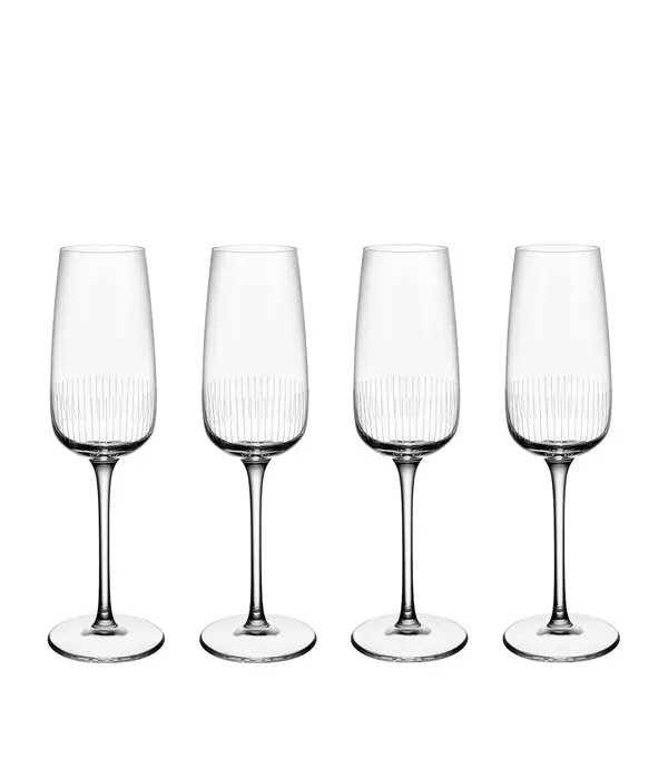 VILLEROY & BOCH Crystal Afina Champagne Glasses - Clear