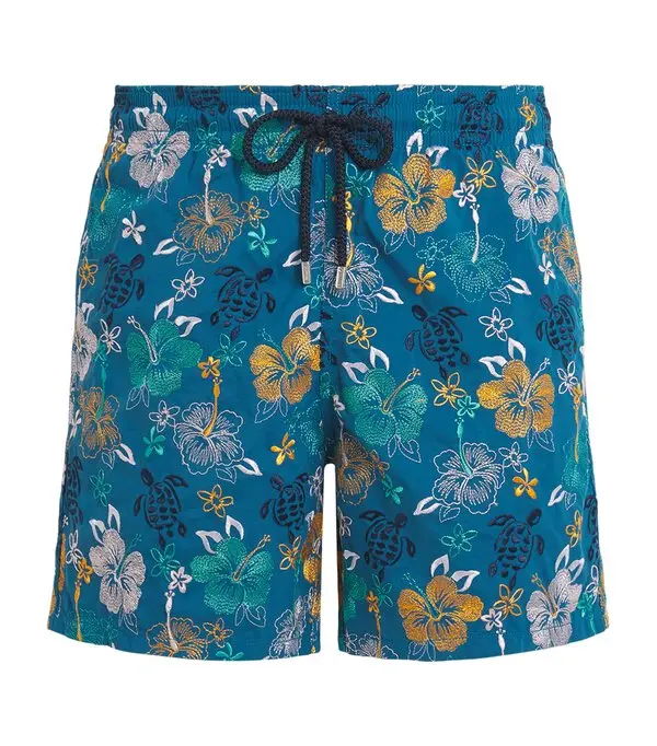 Vilebrequin Embroidered Mistral Swim Shorts - Blue