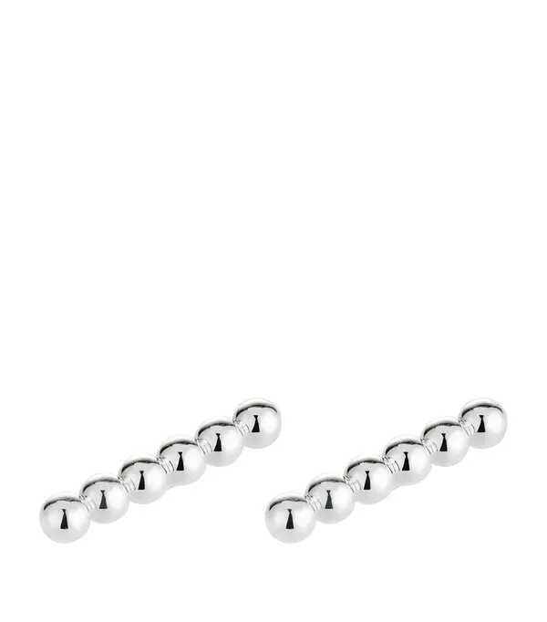 Christofle Set Of 2 -plated Perles Knife Rest - Silver