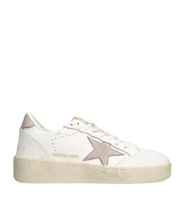 GOLDEN GOOSE Ball Star Leather Low-top Sneakers - White