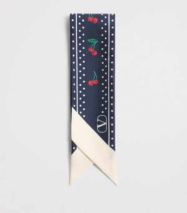 Valentino Garavani Silk Cherryfic Print Scarf