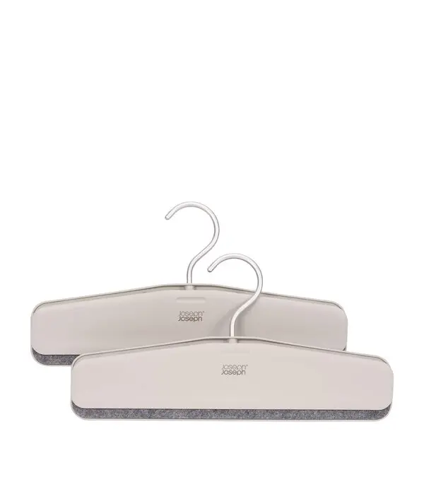 JOSEPH JOSEPH Pack Of 2 Orderly Easy-grip Trouser & Skirt Hangers - Beige