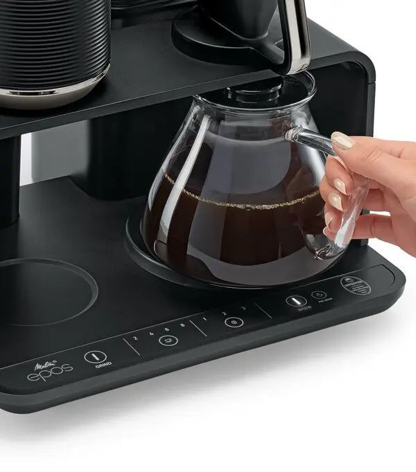 MELITTA Epos Chrome Coffee Machine With Grinder