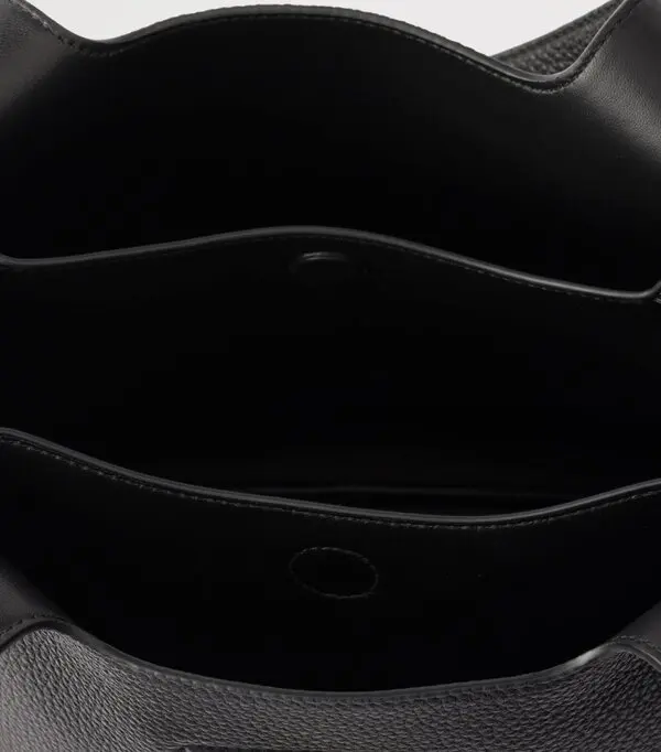 Prada Small Leather Tote - Black