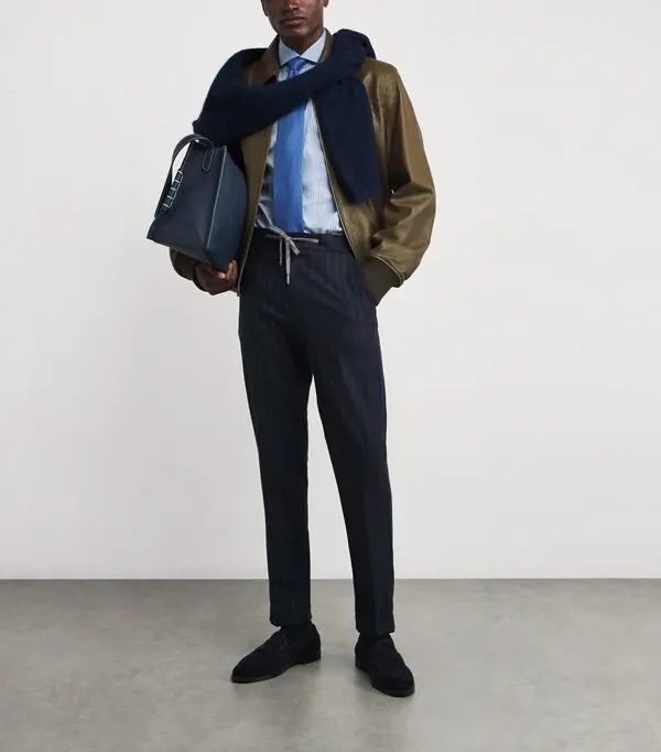 Eton Cotton Twill Stripe Slim Shirt