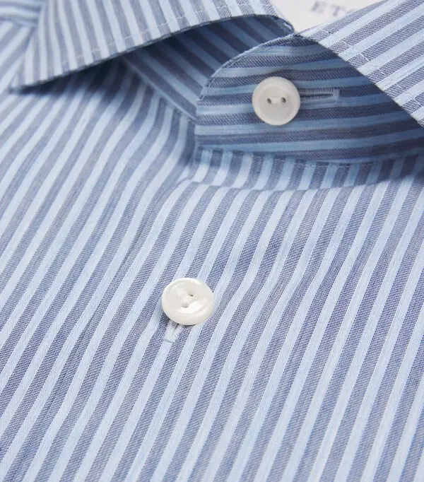 Eton Cotton Twill Stripe Slim Shirt