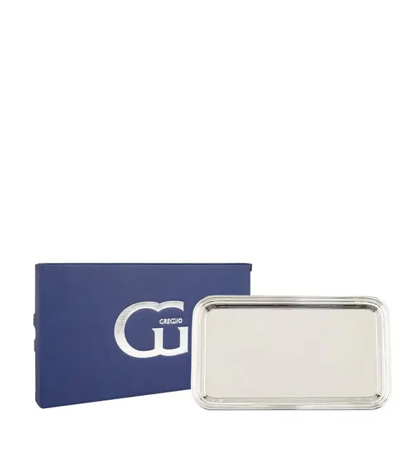 GREGGIO Plated Georgian Rectangular Tray - Silver