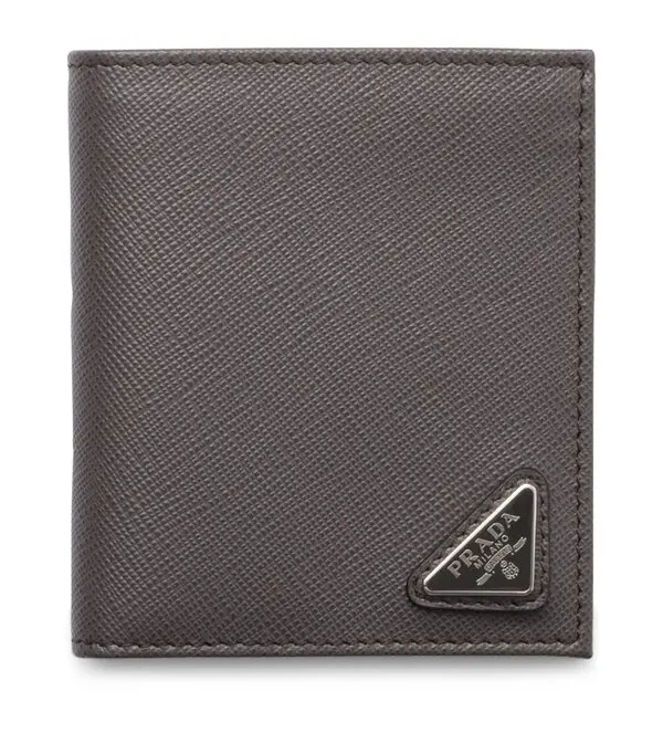 Prada Saffiano Leather Wallet - Grey