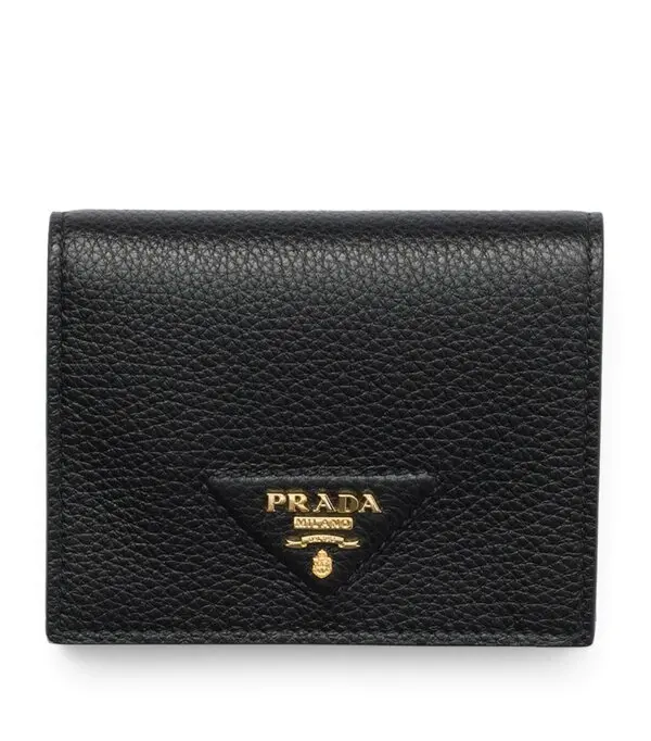 Prada Small Leather Wallet - Black