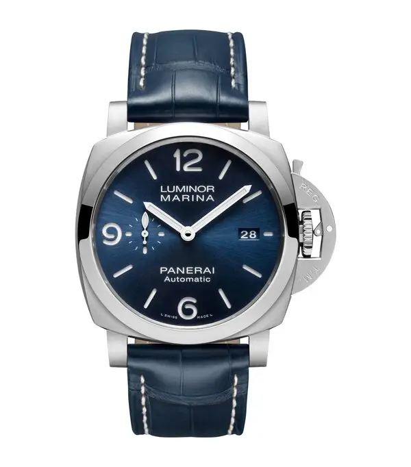 Panerai Luminor Marina Stainless Steel Strap Watch - Blue
