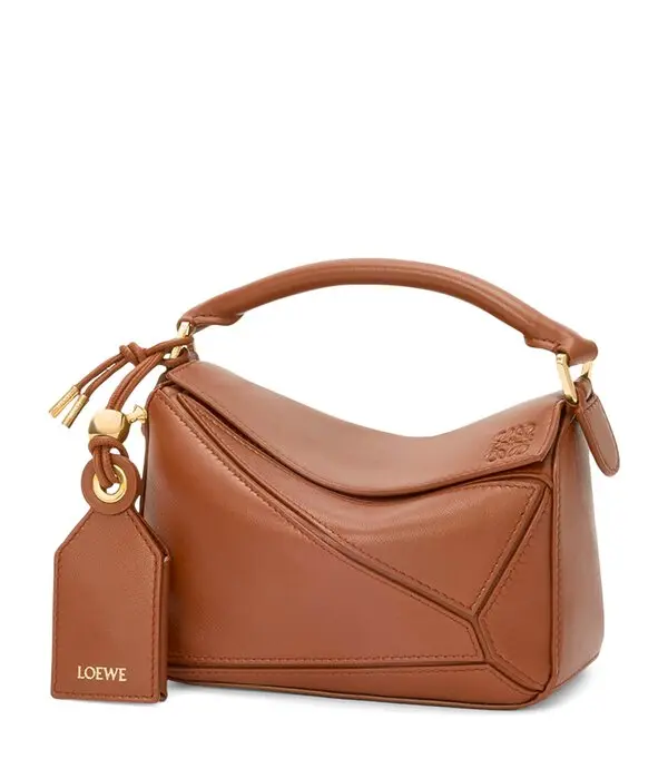 Loewe Mini Leather Puzzle Top-handle Bag - Brown