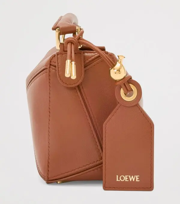 Loewe Mini Leather Puzzle Top-handle Bag - Brown