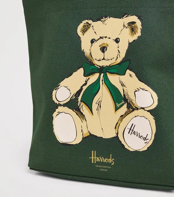 Harrods Small Henry Bear Tote - Green