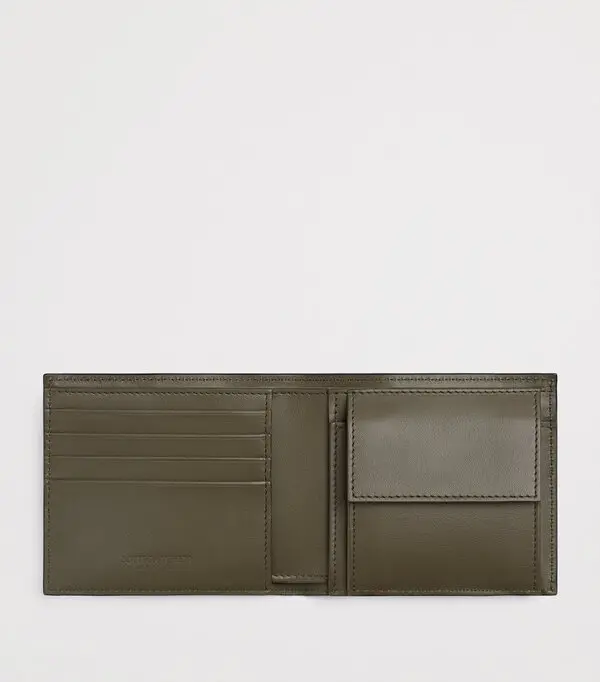 Bottega Veneta Leather Intrecciato Bifold Wallet
