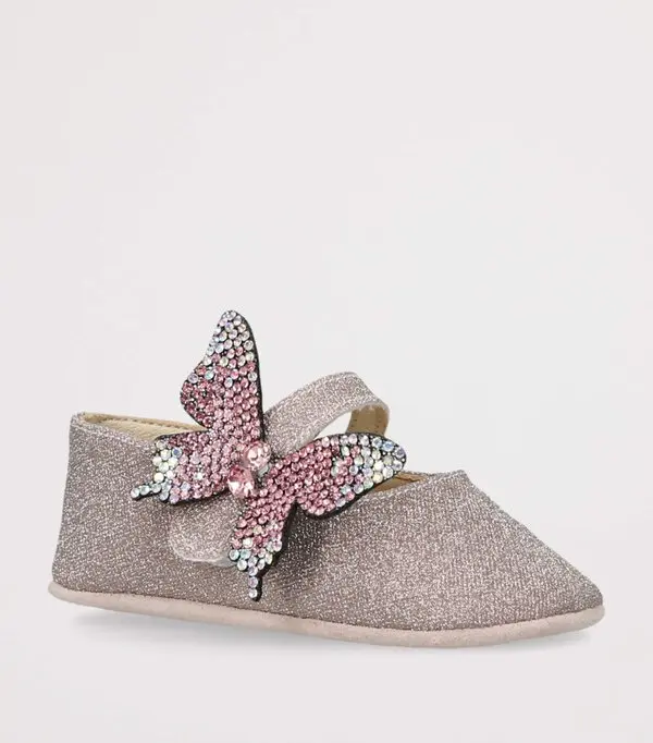 BABYWALKER Crystal Butterfly Ballet Flats