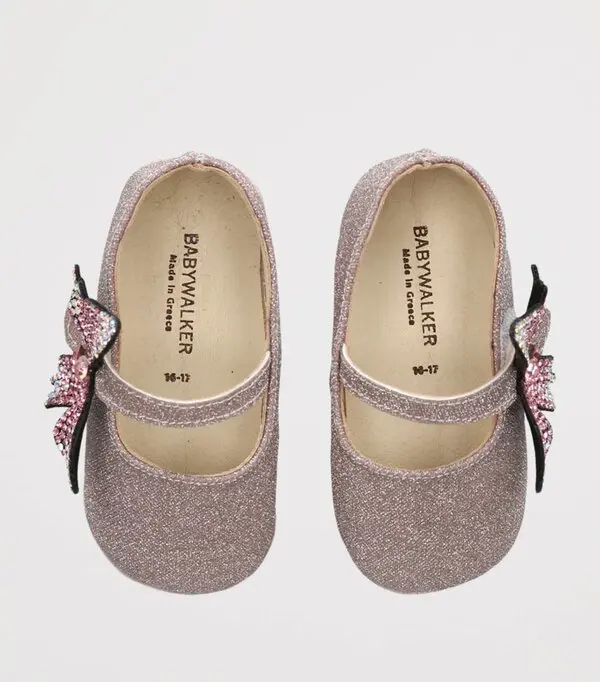 BABYWALKER Crystal Butterfly Ballet Flats