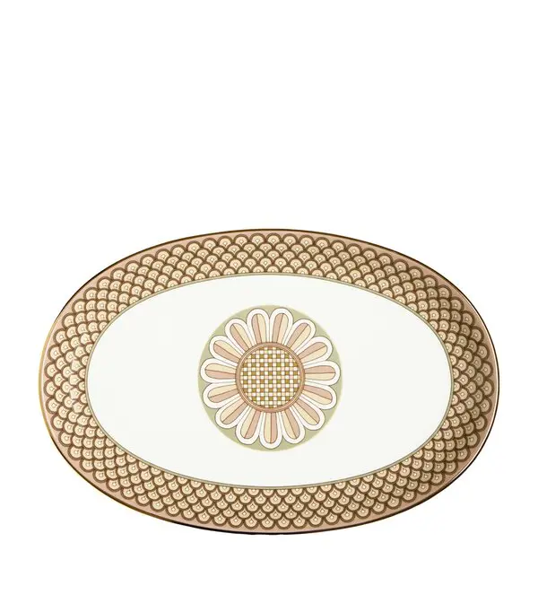 La DoubleJ Porcelain Napoli Oval Platter - Pink