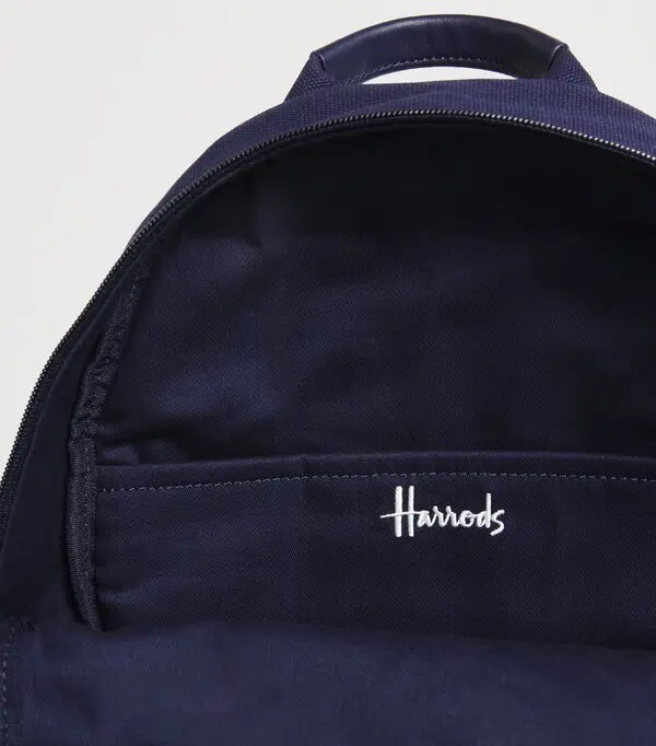 Harrods Cotton Emblem Backpack - Navy