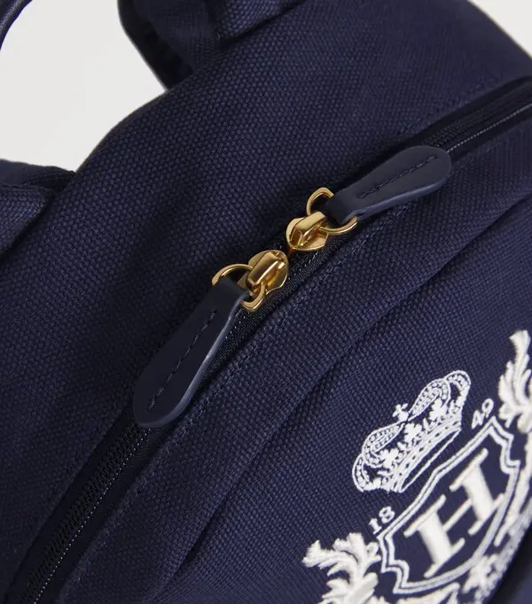 Harrods Cotton Emblem Backpack - Navy