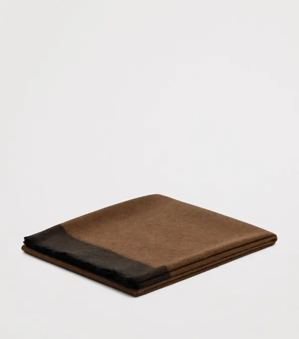 BEGG X CO Cashmere Arran Border Throw - Neutral