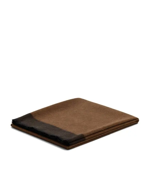 BEGG X CO Cashmere Arran Border Throw - Neutral