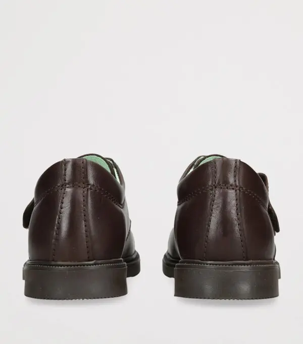 PAPOUELLI Leather Fergus Shoes - Brown