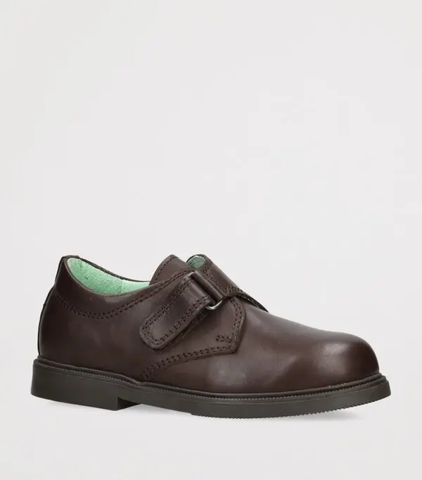 PAPOUELLI Leather Fergus Shoes - Brown