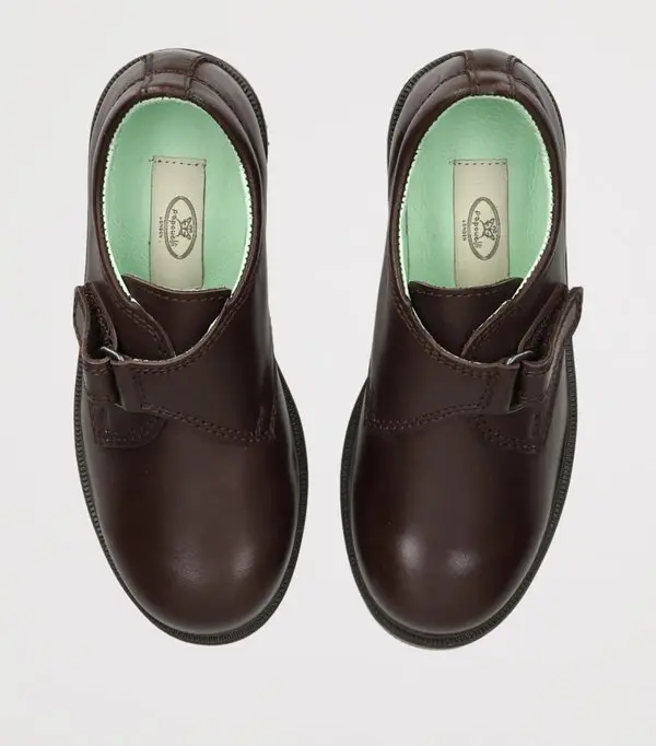 PAPOUELLI Leather Fergus Shoes - Brown