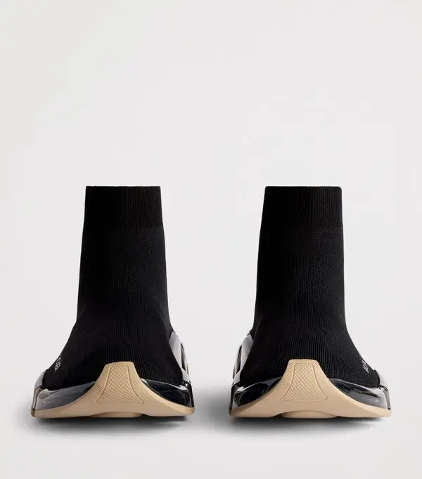 Balenciaga Speed 2.0 Sneakers With Clear Sole - Black