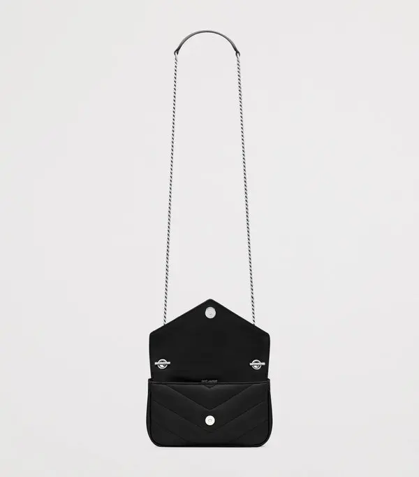 Saint Laurent Mini Matelassé Loulou Shoulder Bag - Black