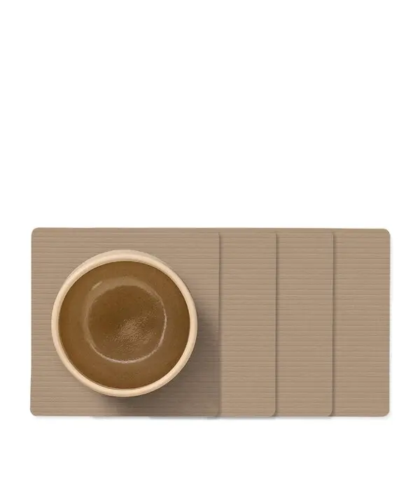 LIND DNA Square Corduroy Coasters - Brown