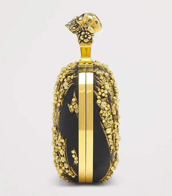 Alexander McQueen Embellished Skull Knuckle Clutch