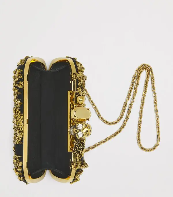 Alexander McQueen Embellished Skull Knuckle Clutch